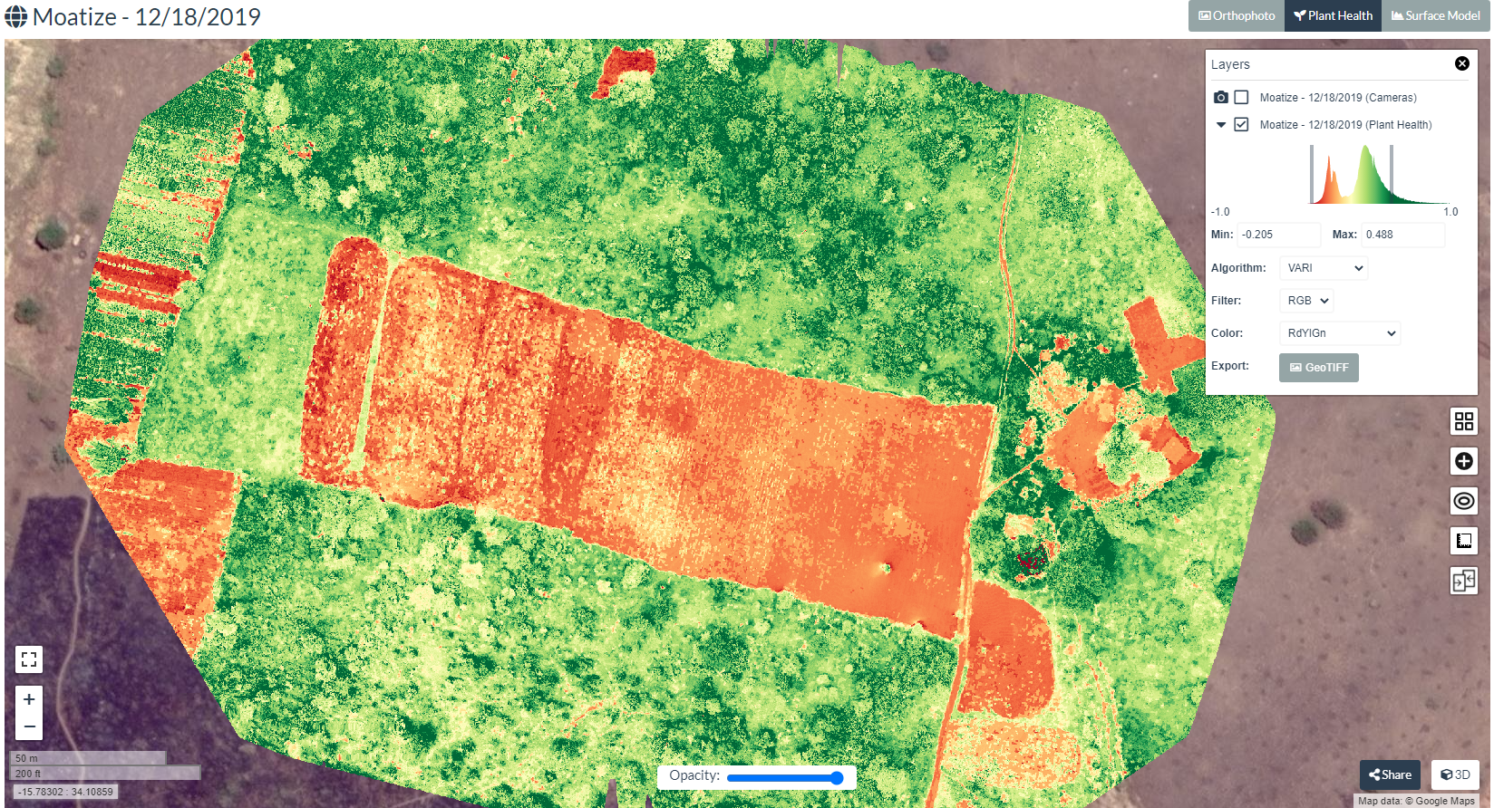 Tutorial: crop monitoring using vegetation indices | OCWGIS