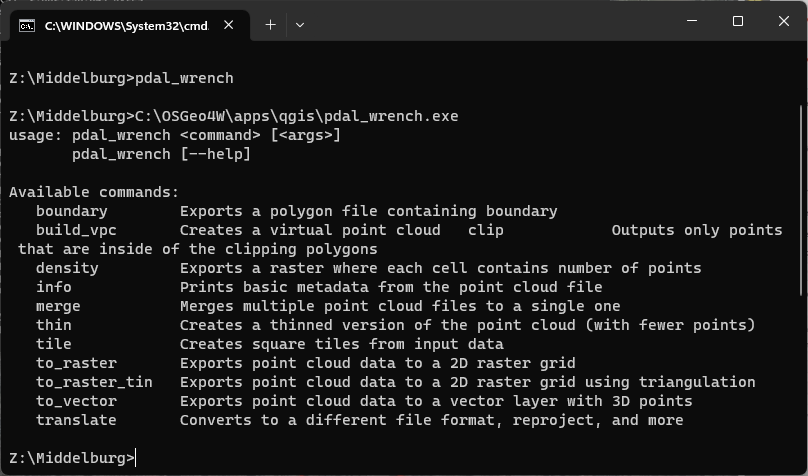 Tutorial: Use PDAL wrench to automate workflows | OCWGIS
