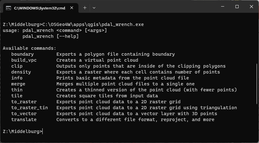 Tutorial: Use PDAL wrench to automate workflows | OCWGIS