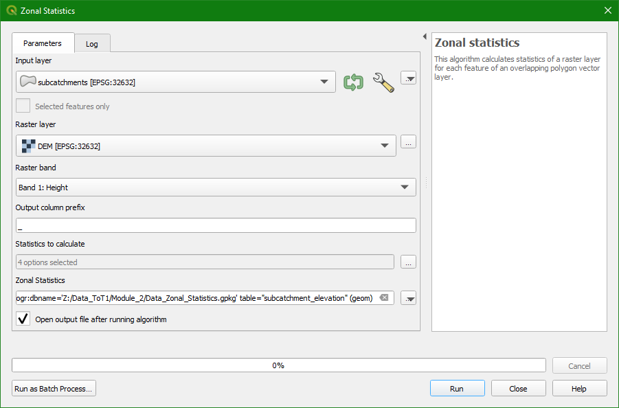 Tutorial Zonal Statistics and Area Computations | OCWGIS